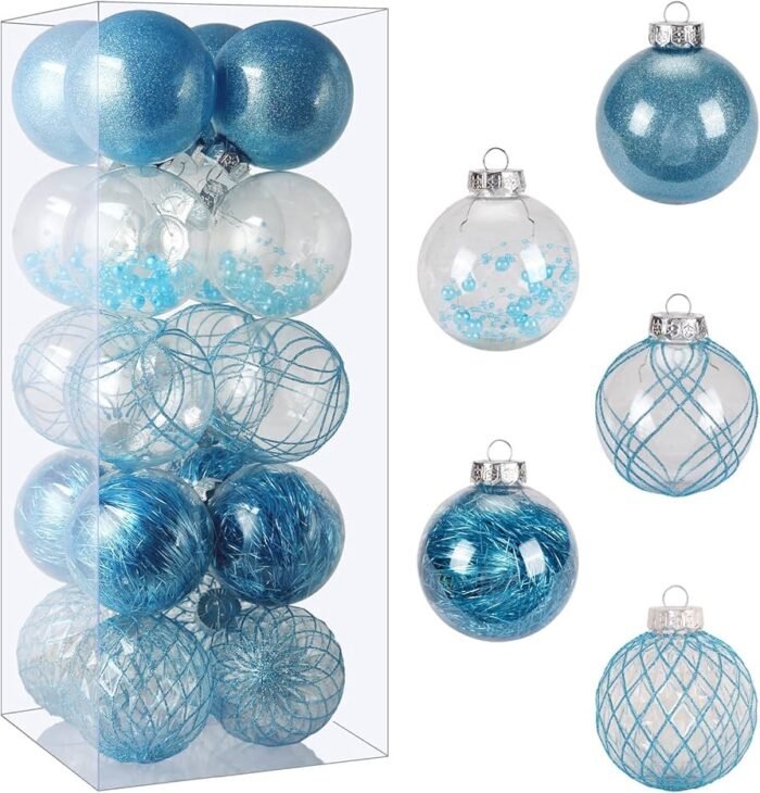 Set 16 Pcs Esferas Navideñas 9cm Azules, Adornos navideños – Universo ...